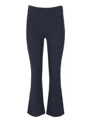 LA ROSE Elasticated Waistband Flared-leg Trousers - Blue