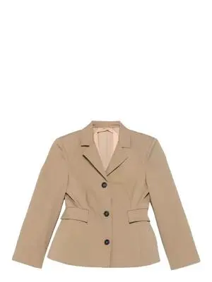 N°21 Notched Lapel Button-up Jacket - Neutrals
