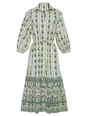 Cara Cara Hutton Floral-print Midi Dress - Green