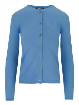 LA ROSE Button-up Cardigan - Blue