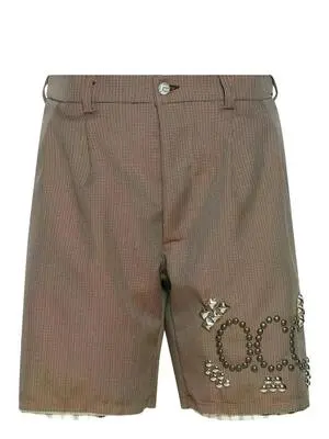 RIVINGTON ROI REBIS Embellished Shorts - Brown