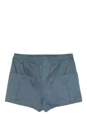 THE M.. Elasticated Waistband Patch-pocket Shorts - Blue