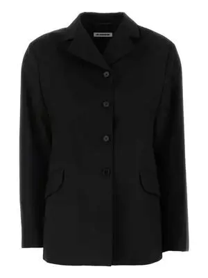 JIL SANDER Single-breasted Felted Blazer - Black