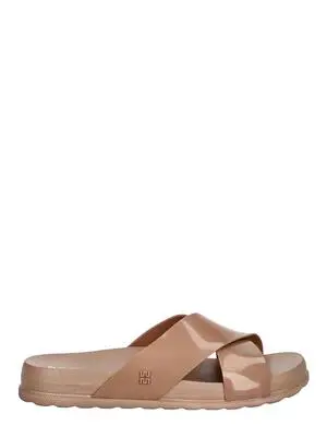 Melissa Crossover Strap Slides - Neutrals