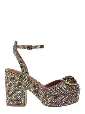 Kurt Geiger Chelsea Crystal-embellished Platform Sandals - Neutrals
