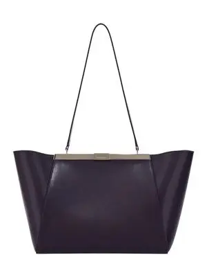 Giorgio Armani Leather Shoulder Bag With Split Leather Lining - Brown