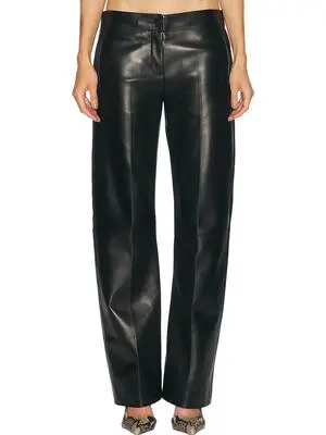 Khaite Mita Leather Pants - Black