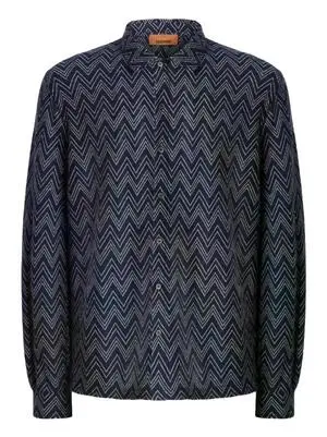 Missoni Cashmere Zigzag Shirt - Blue