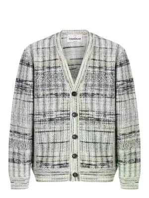 Missoni Check-knit V-neck Cardigan - Grey