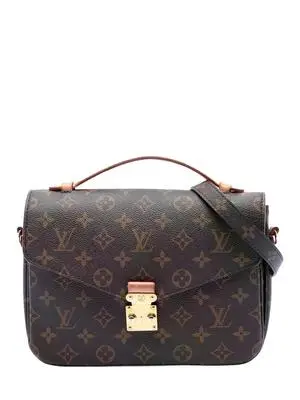 LOUIS VUITTON Monogram Pochette Metis Satchel - Brown