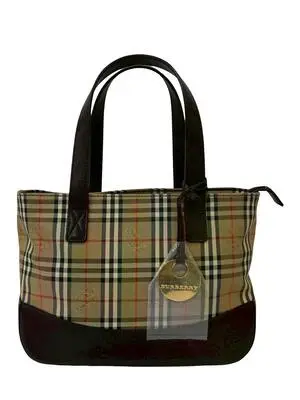 Burberry House Check Canvas Handbag - Neutrals