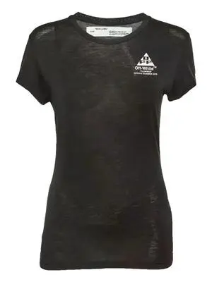 Off-White Arrows Floral Print T-shirt - Black