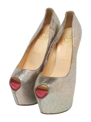 CHRISTIAN LOUBOUTIN Highness Glitter Pumps - Silver