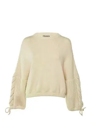 Sportmax Cream Bell-sleeve Sweater - Neutrals