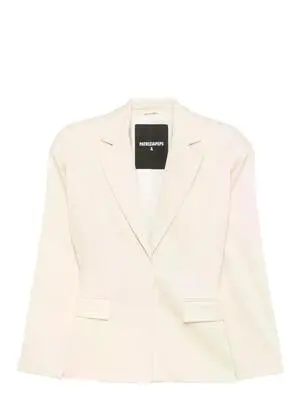 Patrizia Pepe Single-breasted Belted Jacket - Neutrals
