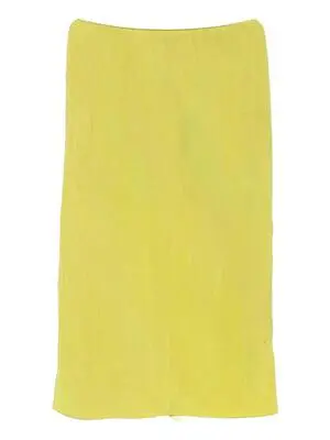 Tibi Crinkle-finish Slip Midi Skirt - Yellow