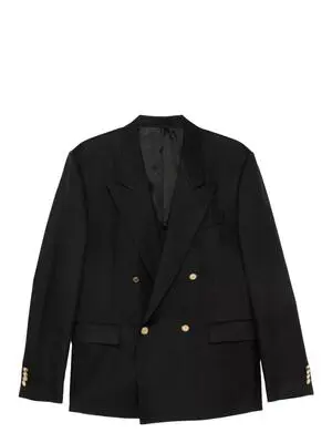 LARDINI Double-breasted Peak-lapels Jacket - Black