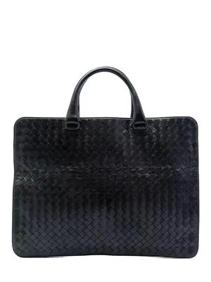 Bottega Veneta Nappa Intrecciato Business Bag - Black