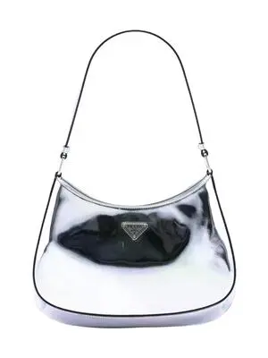 Prada Spazzolato Cleo Shoulder Bag - Silver