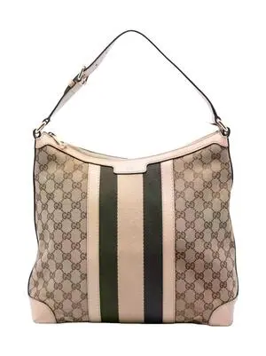 Gucci Gg Canvas Web Shoulder Bag - Neutrals