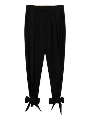 Chloé Pleated Fluid Crêpe De Chine Trousers - Black