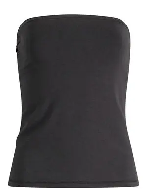 SKIMS SKIMS Cotton Jersey Strapless Tube Top Soot