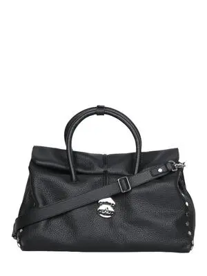 ZANELLATO Double-handled Handbag With Studded Detail - Black