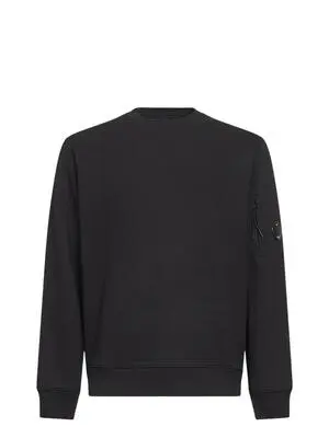 C.P. COMPANY Long-Sleeved Sweatshirt With Zip Pocket Black