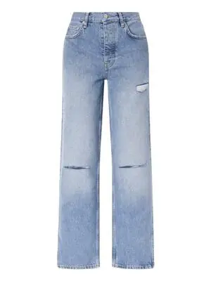 ANINE BING Anine Bing Straight-Leg Jeans With Distressed Details