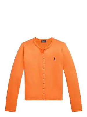 Polo Ralph Lauren Long Sleeve Snap Button Cardigan - Orange