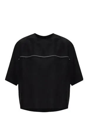 Marni Contrast-stitch Silk T-shirt - Black
