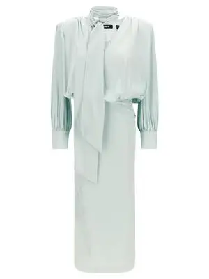 ROTATE BY BIRGER CHRISTENSEN ROTATE Ruched Scarf Long Dress
