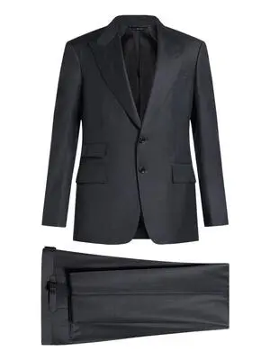 TOM FORD Long-sleeved Suit Jacket And Trousers Set - Black
