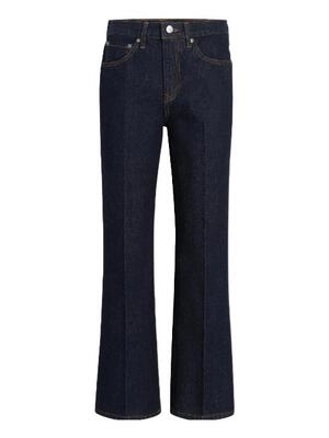 Khaite Clara Cropped Flare Jeans - Black