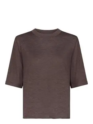LOULOU STUDIO Short-sleeved T-shirt - Brown