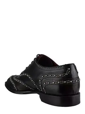 Dolce & Gabbana Studded Derby Shoes - Black