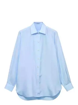 Prada Silk Poplin Shirt - Blue