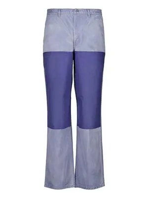 Dior Patchwork Cotton Trousers - Blue