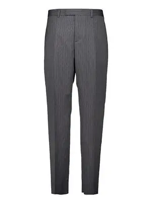 Dior Virgin Wool Tailored Trousers - Grey