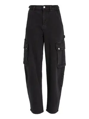 Maje High-rise Cargo Jeans - Black
