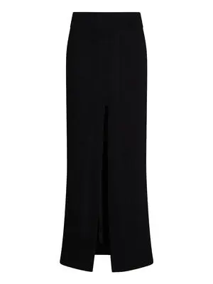 TOTEME Crepe Maxi Skirt With Side Split - Black