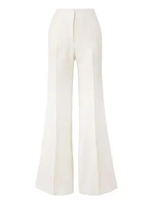 Gabriela Hearst Silk Bouclé Flared Pants - Ivory
