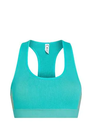 The Upside Ribbed Jersey Sports Bra - Turquoise