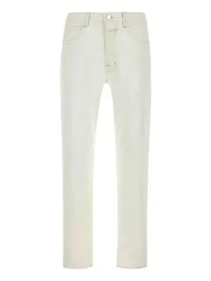 Closed Logo Patch Straight Leg Jeans - Neutrals