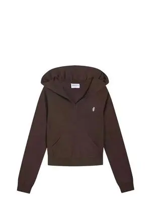Juicy Couture Logo Plaque Hoodie - Brown