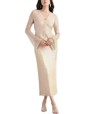 TOCCIN Zuri Sequin-embellished Blouse - Neutrals