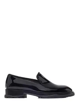 Alexander McQueen High-shine Round-toe Loafers - Black