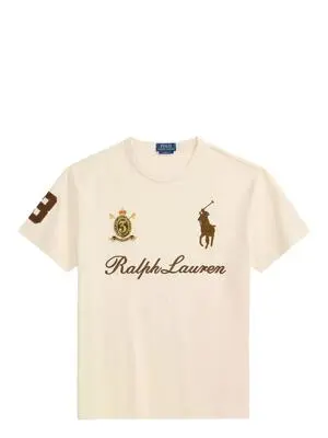 Polo Ralph Lauren Logo-embroidered Crest-patch T-shirt - Neutrals