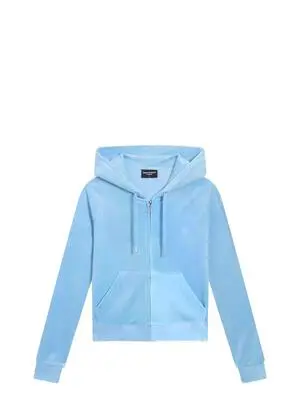 Juicy Couture Robertson Velour Hoodie - Blue