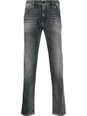 Emporio Armani Slim-cut Stonewashed Jeans - Grey